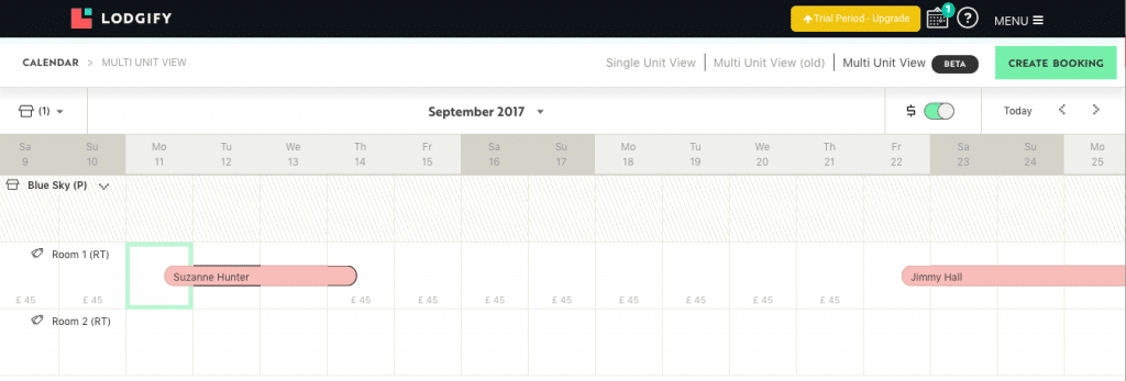 Lodgify Update: New Single Unit Calendar View