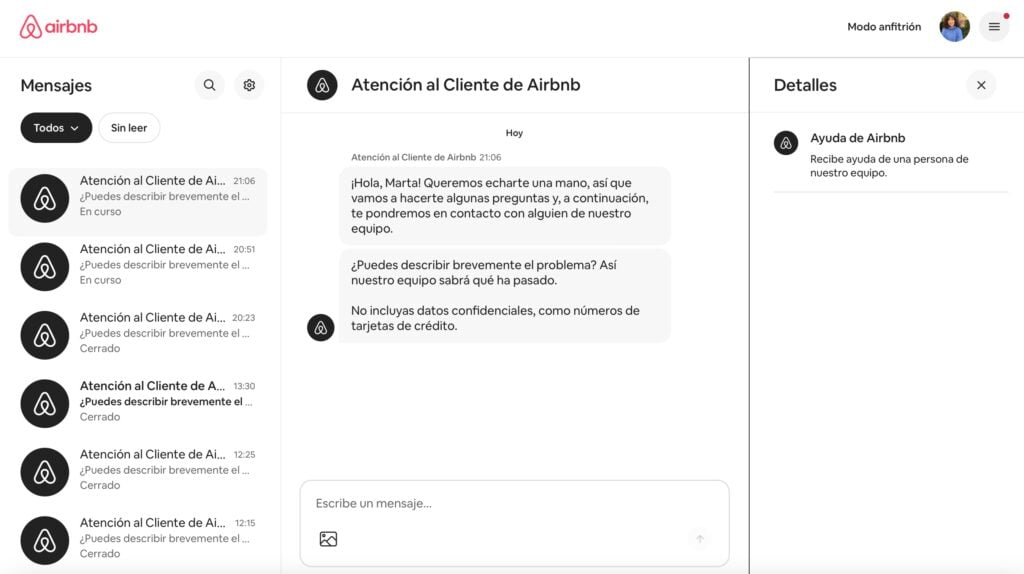 Cómo contactar con Airbnb por teléfono y por chat