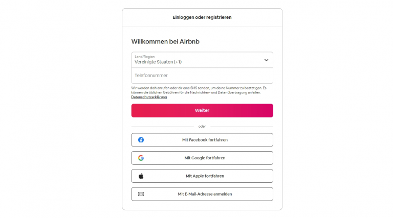 Airbnb Gastgeber Login