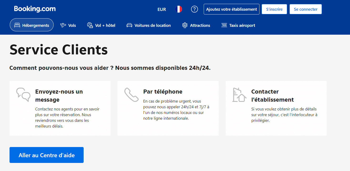 Contacter Booking.com : toutes les options pour les hôtes